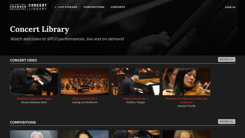 Introducing the Concert Library: free video and audio streaming of SPCO ...